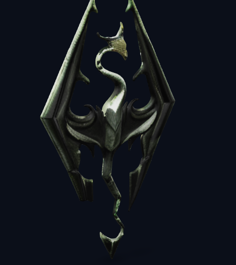 Archivo STL The Elder Scrolls V: Skyrim Logo Video game Decal - emblem ...