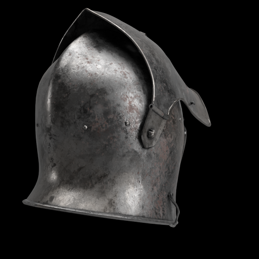 🪖 Visored Barbute - 15th Century・ 3D File for 3D printing・Cults