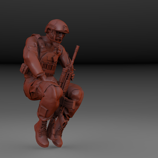 🫡 MODERN SOLDIER SEATED CREW HUMMER V3・ STL File for 3D printing・Cults