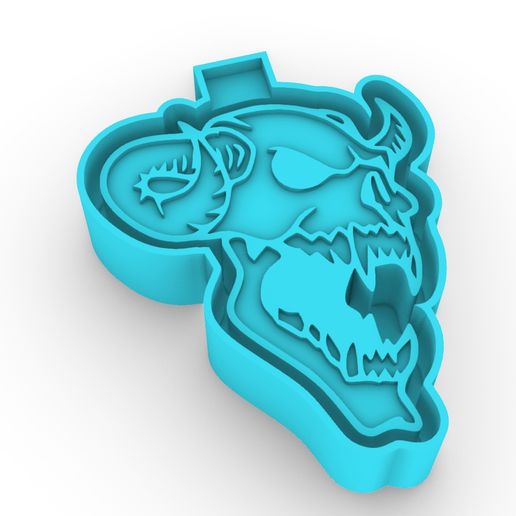 STL file devil skull - demon skeleton with horns - freshie mold - STL ...