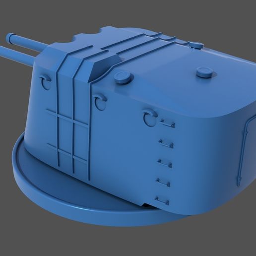 🥉 Japanese 3rd year type A turret - 1/100 scale・ OBJ File for 3D ...