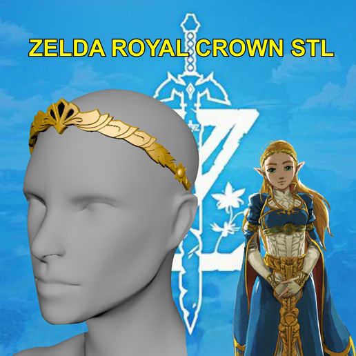👸 Princess Zelda Cosplay - Breath of the Wild Botw Royal Crown Tiara ...