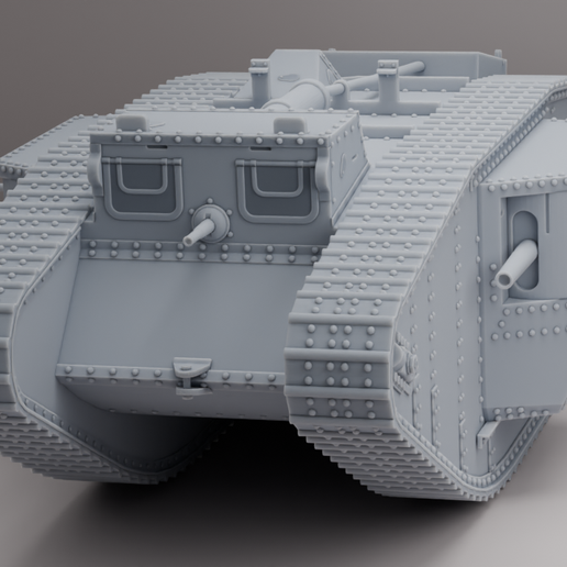 STL file WW1 Tank Mark 4 Tadpole 1:72 🪖 ・3D printing model to download ...