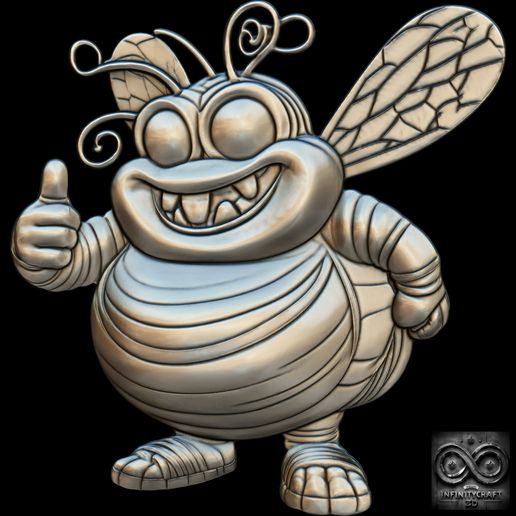 🐝 Funky Bee Relief STL file for 3dprint or CNC・Free STL File for 3D ...