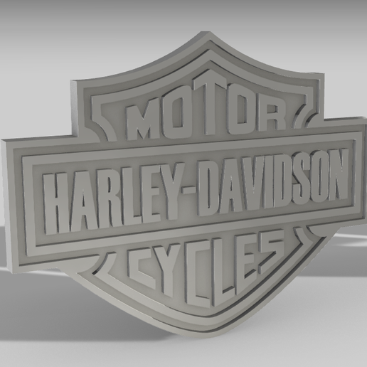 STL file Harley Davidson logo 3D print model 🏍️ (OBJ)・Model to download ...