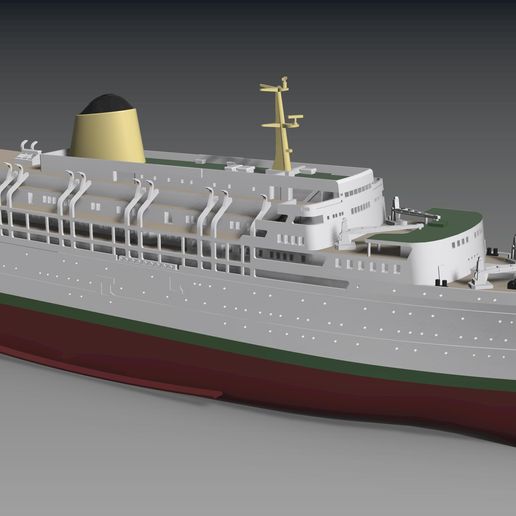 🚢 Sitmar Line / P&O TSS FAIRSTAR cruise ship printable model・ STL File ...