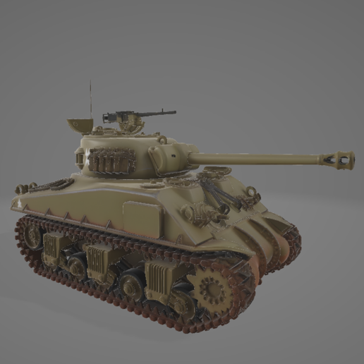 🪖 M4A3E8 Sherman "Easy Eight" Tank・Free STL File for 3D printing・Cults