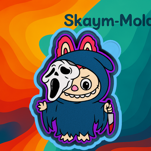 👻🔪 Labubu Scream Costume Mold – Spooky Freshie, Ornament, Resin ...