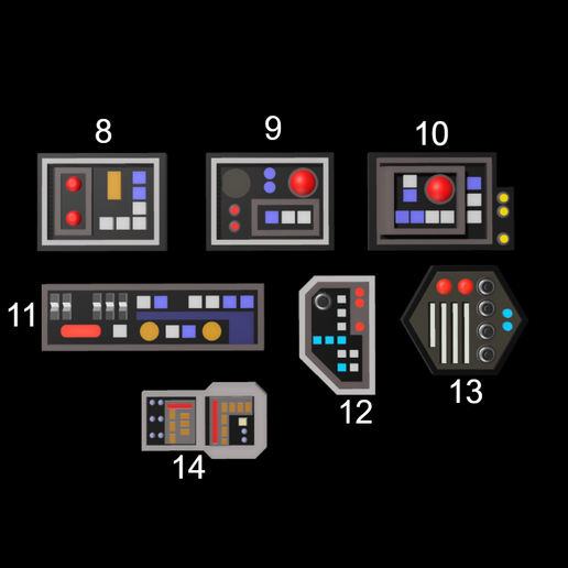 ⭐ Star Wars Control Panels 2 for 3.75" and 6" figures・ 3D File for 3D ...