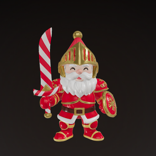 🎅 Santa Knight Chibi - Navidad 3D Imprimible Figurine (STL)・Archivo STL ...