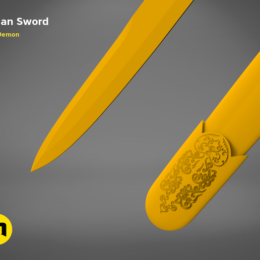 🗡️ Mulan Sword and Sheath・ 3D File for ・Cults