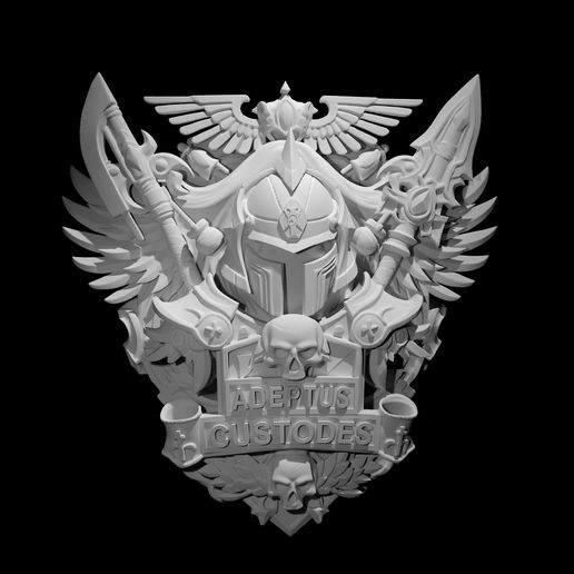 📛 Adeptus Custodes Badge・ STL File for 3D printing・Cults