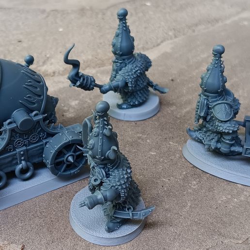 🔫 Evil Dwarf Ground Shaker Mortar - 4x Crew・ STL File for 3D printing・Cults