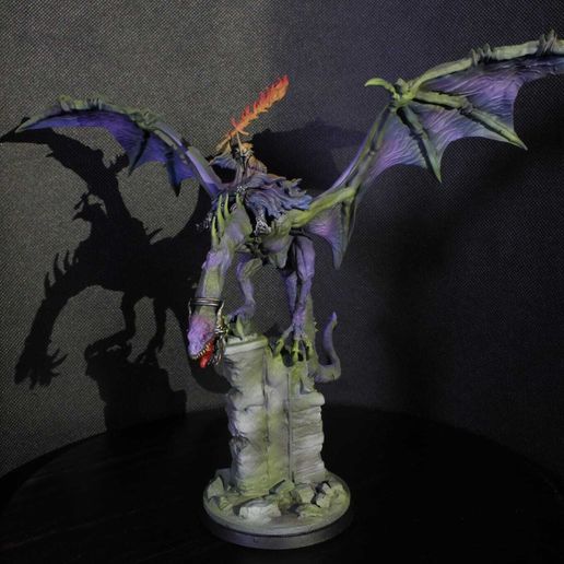 💍 Wraith on flying serpent(Perching Pose)・ STL File for 3D printing・Cults
