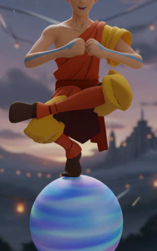 🏹 Aang - Airbending Sphere Pose | Avatar The Last Airbender 3D ...