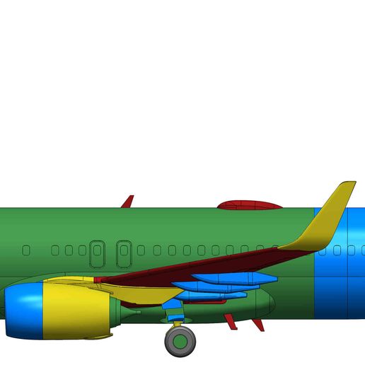 ⬇️ 121213 Model kit 737-800 Sharklet Down scale 1/100・ 3D File for 3D ...