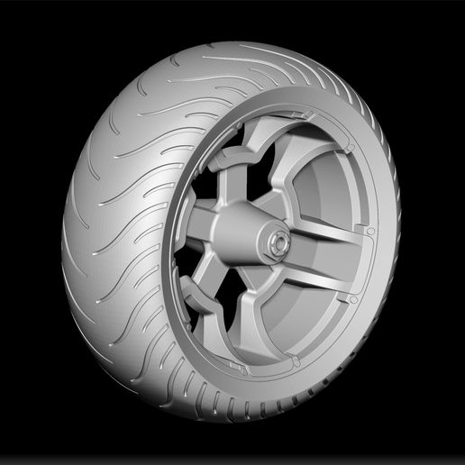 STL file Motorcycle Wheel STL - Moto Wheel 3D - 26 Inch Wheel - Vehicle ...