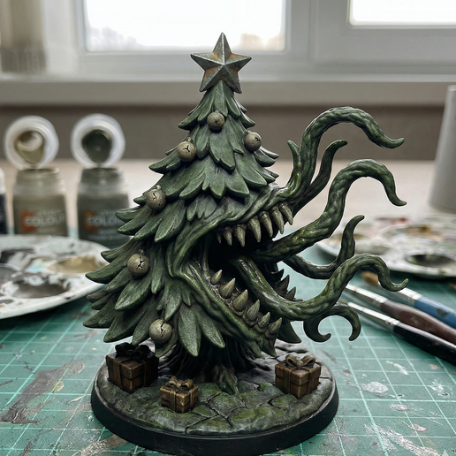 🎄 Christmas Mimic Tree Monster XMAS・ STL File for 3D printing・Cults