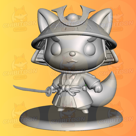 🗡️🦊 Kitsunari - El Zorro Samurai 🦊🗡️ | Chibi Kawaii・Archivo STL para ...
