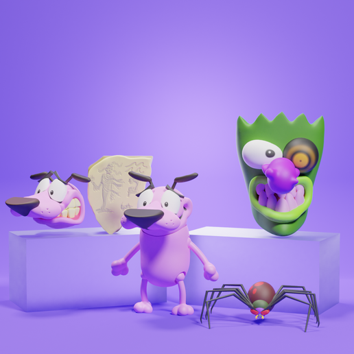 🐕 Courage the cowardly dog figure 6"・ OBJ File for 3D printing・Cults