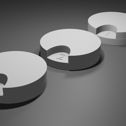 🎲 Simple Tabletop Dial Counters (Sample)・Free 3D File for ・Cults