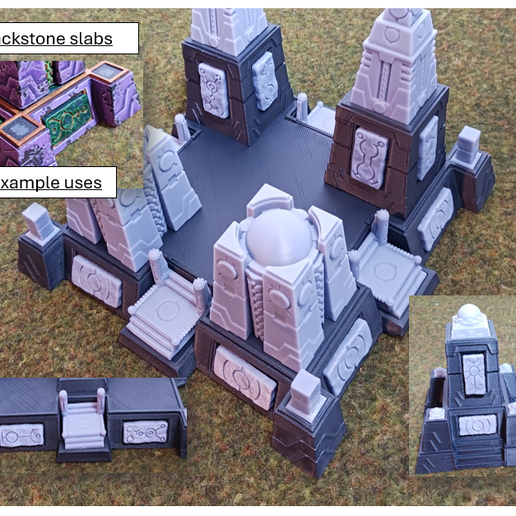 🎲 Necron, Blackstone Slab for detailing and basing・ 3D File for 3D ...