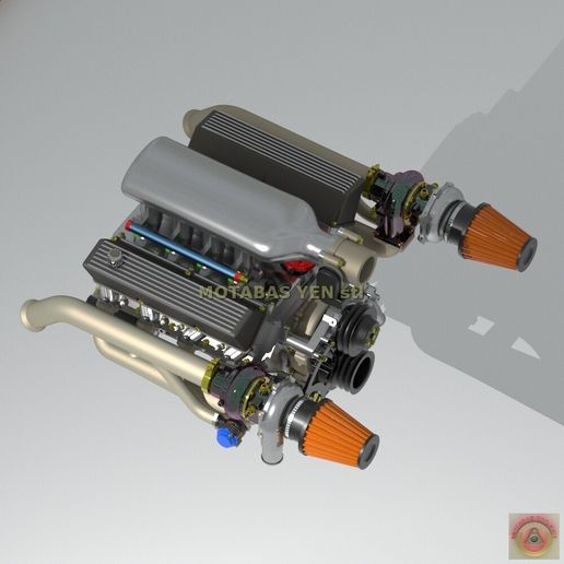 🚙 FORD 427 TURBO - ENGINE・ STL File for 3D printing・Cults