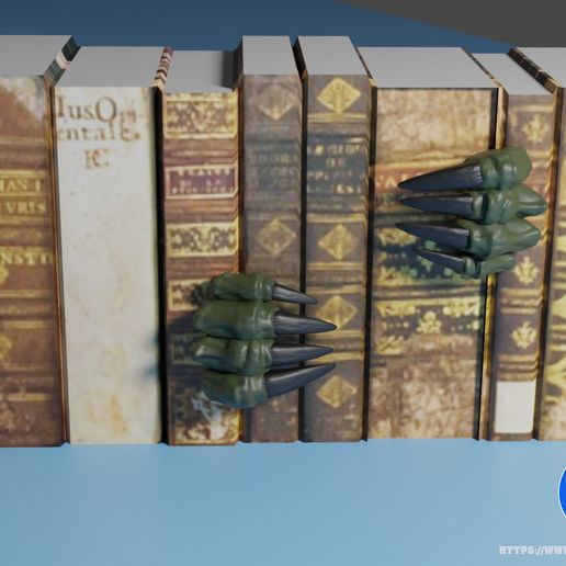 👹 Monster Claws Bookshelf/Cupboard decoration (no support)・ STL File ...