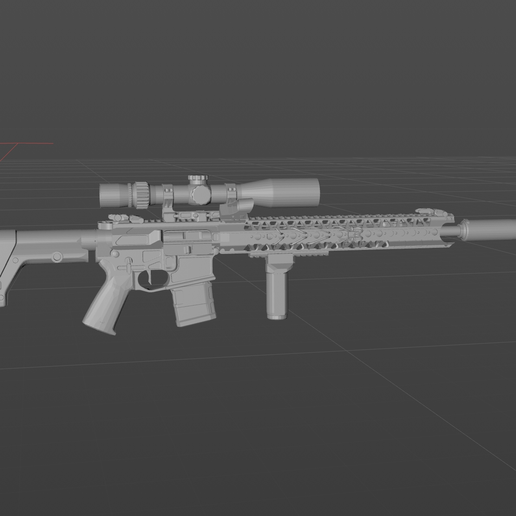 STL file American "Lone Star" TX-15 rifle digital model Lego 1/35 ⭐ ...