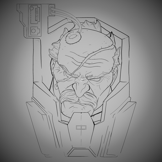 👤 Conquest 3d Head・ STL File for 3D printing・Cults