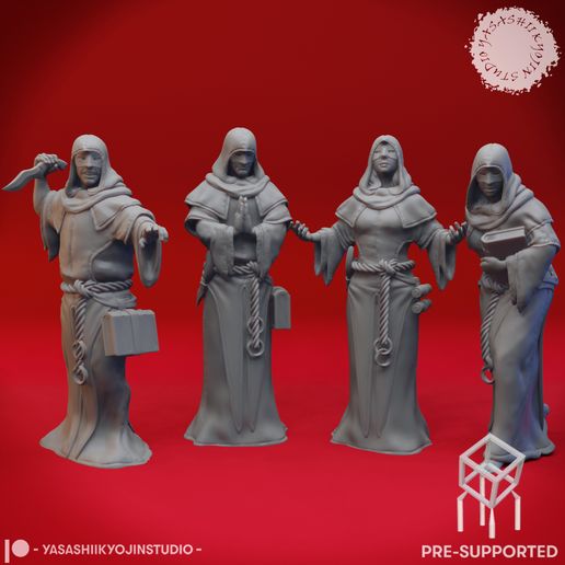3D file Cultist Clan - Tabletop Miniatures (Pre-Supported) 🎲 ・3D print ...