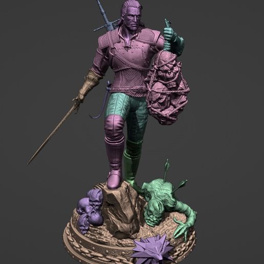 🏆 The Witcher - Geralt of Rivia Trophy Figurine・ 3D File for 3D ...