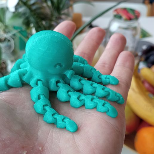 3D printable Cute Mini Octopus・Cults