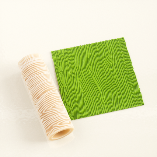 🪵 Classic Wood Grain Texture Roller no.3・ STL File for 3D printing・Cults