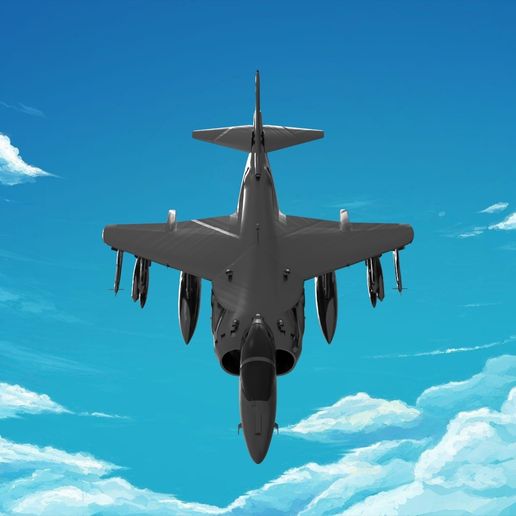 OBJ file USMC AV-8B Super-Harrier II 🛩️ ・Design to download and 3D ...
