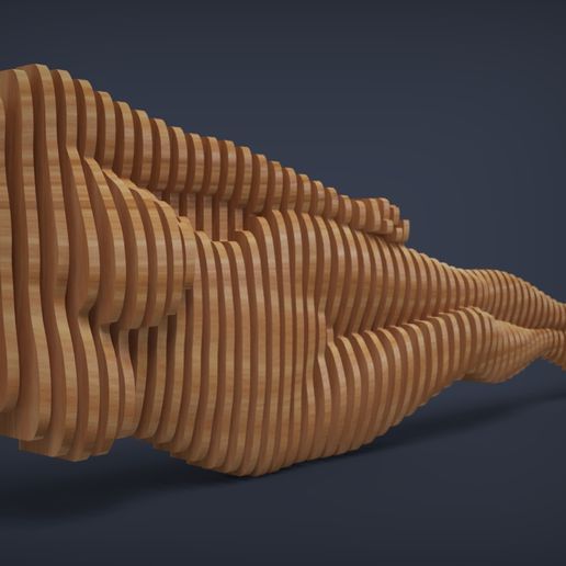 ♀️ Female Figure Parametric Wall Art・ 3D File for 3D printing・Cults