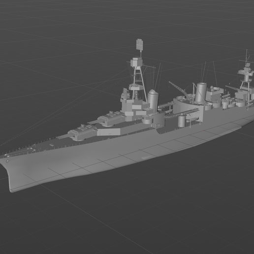 🚢 Modelo digital del USS Northampton・Archivo OBJ para Impresión 3D・Cults