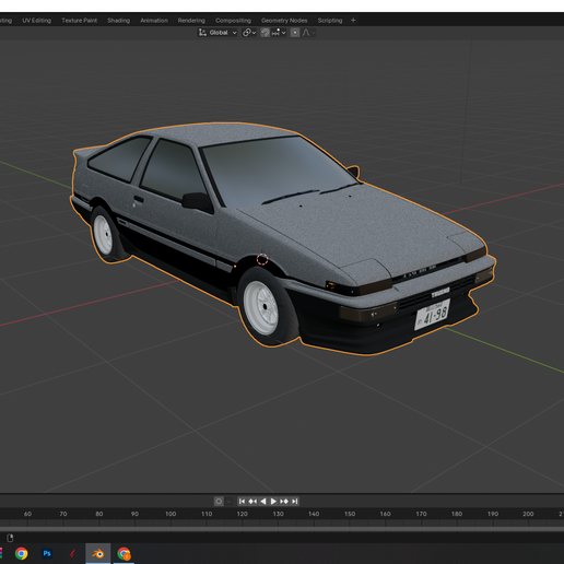 🚗 TOYOTA AE86・ OBJ File for 3D printing・Cults