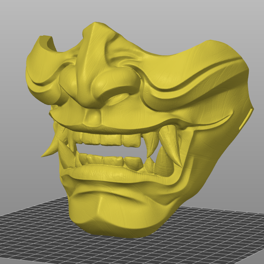 👄 Half Oni Mask・Free STL File for 3D printing・Cults