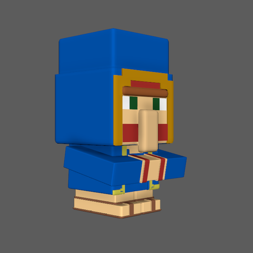 🦸 Minecraft Wandering Trader Minifigure・ STL File for 3D printing・Cults