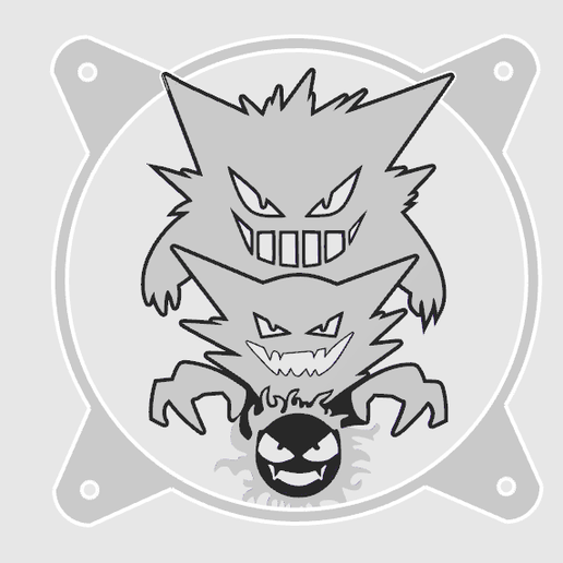 gengar evolution pumpkin stencil