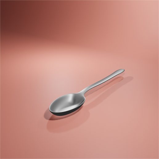 OBJ file Realistic 3D Printable Spoon - Customizable Kitchen Utensil ...