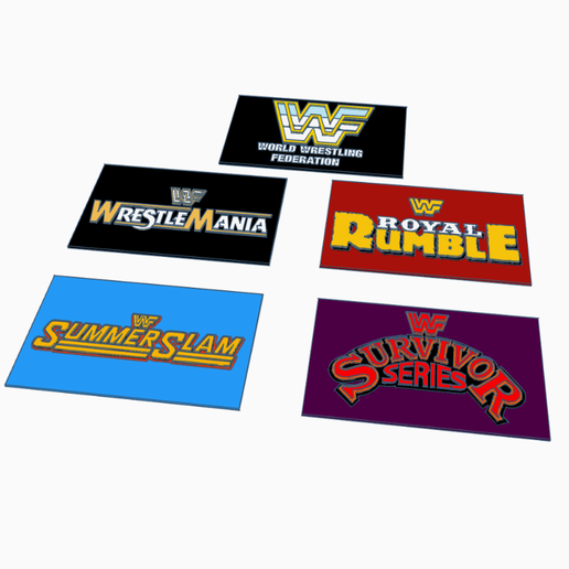 🤼 WWF 90s PPV Banner Sign Pack by MANIACMANCAVE3D・ STL File for 3D ...