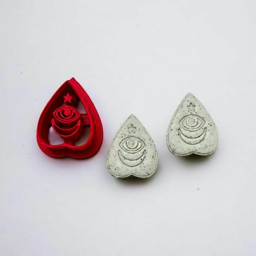 📁 Eye&Moon Planchette stl file download polymer clay cutter for jewelry ...