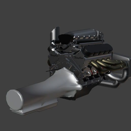 🚗 Procharged V8 for scale models・ STL File for 3D printing・Cults