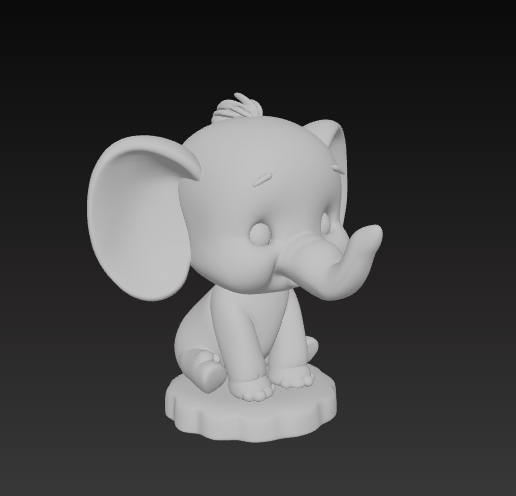 🐘 Standing Kawaii Elephant STL – Cute Big-Eyed Elephant 3D Model・ STL ...