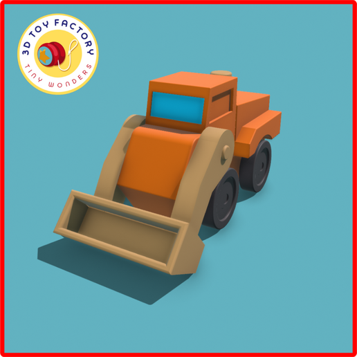 STL file Low Poly Toy Digger 🚜 ・Model to download and 3D print・Cults