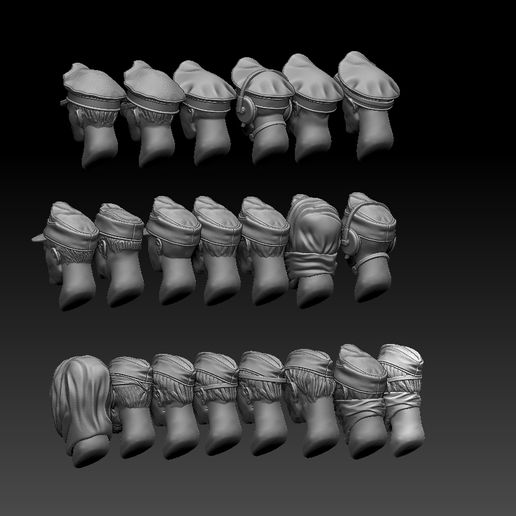 🫡 German soldiers heads caps 3D print model・ STL File for 3D printing・Cults