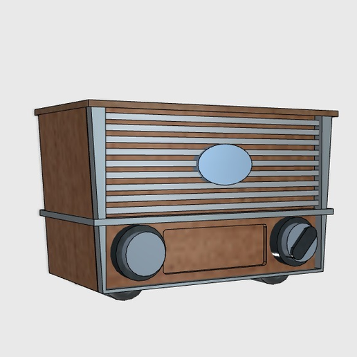 Free STL file Miniature retro radio 📻 ・3D printing idea to download・Cults