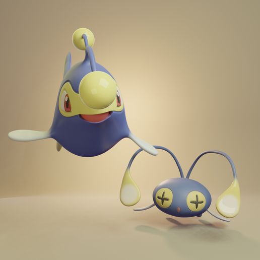 STL file Pokemon - Chinchou and Lanturn 🐉 ・Template to download and 3D ...
